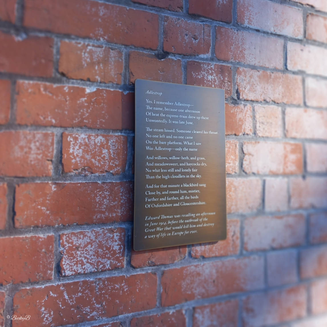 Poetry and Red Bricks – The life of B